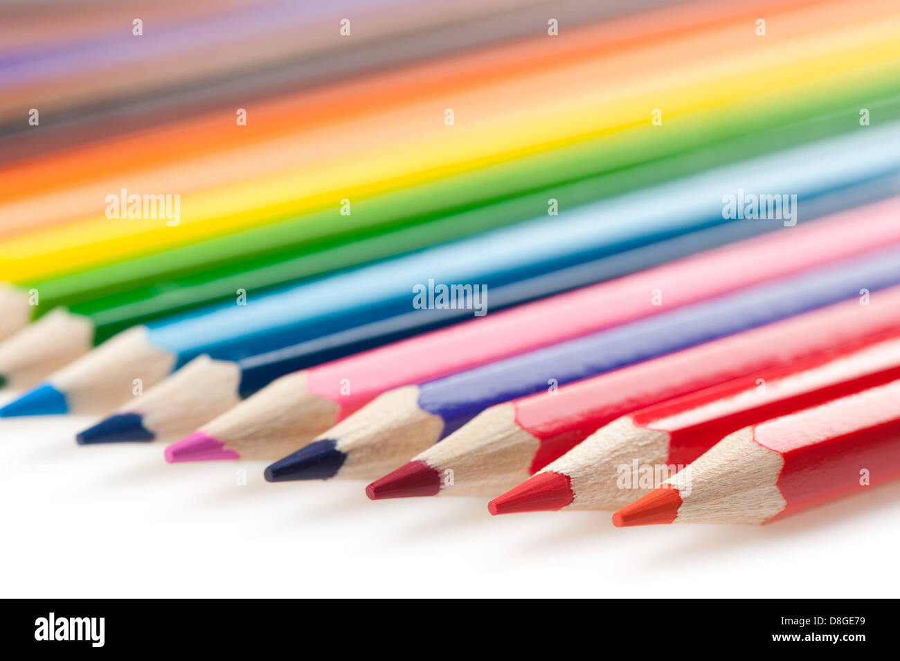 Set of color pencils Stock Photo - Alamy