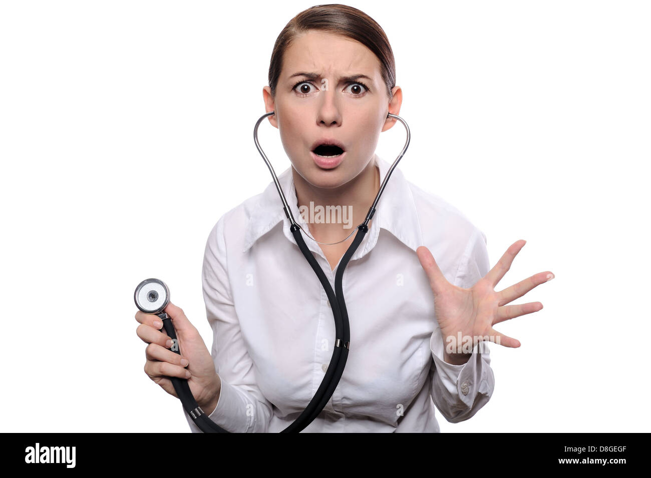 Medic doctor stethoscope panic hi-res stock photography and images - Alamy