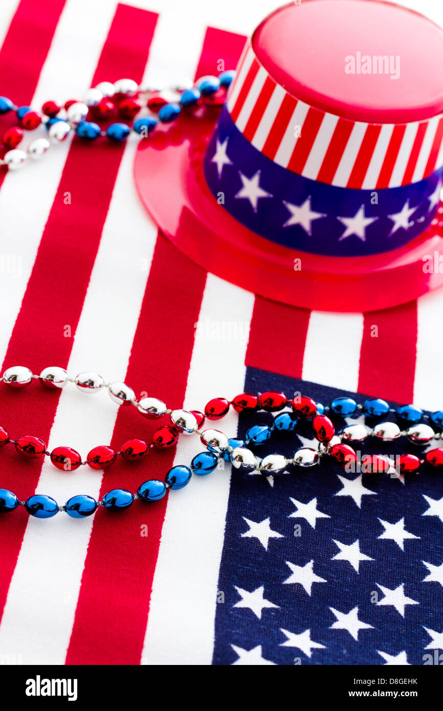 Patriotic items to celebrate July 4th Stock Photo - Alamy