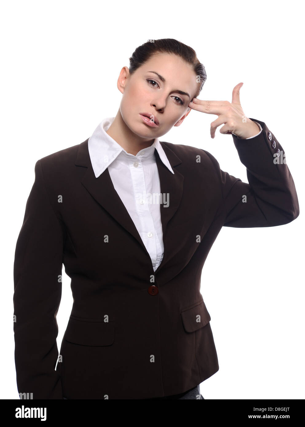 Female hand making gun sign hi-res stock photography and images - Alamy