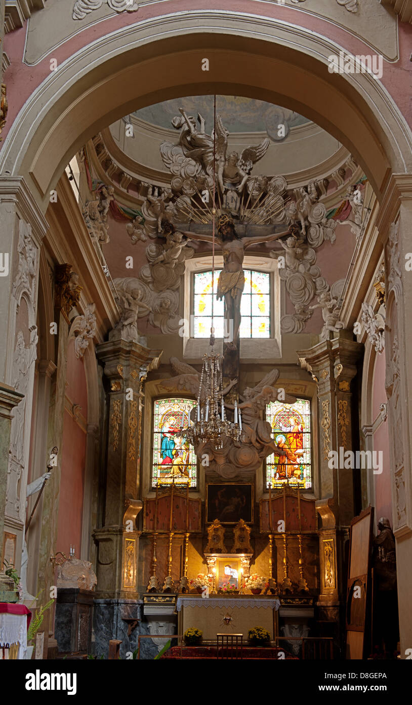 Interior of ancient church Stock Photo - Alamy