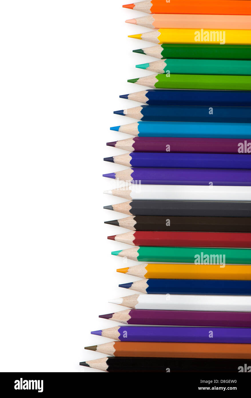Set of color pencils Stock Photo - Alamy