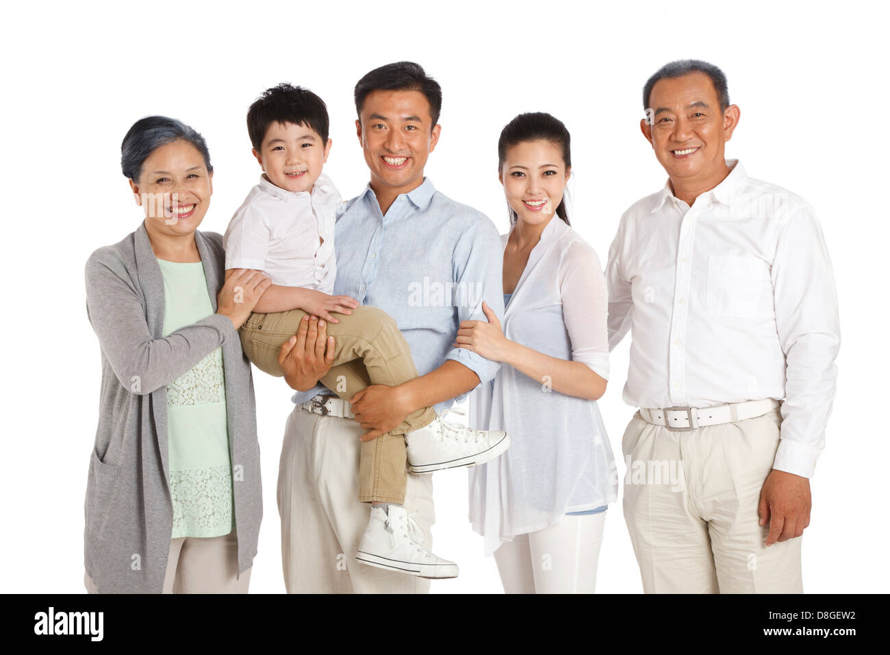 A happy family and smile on they faceWhole family Stock Photo - Alamy