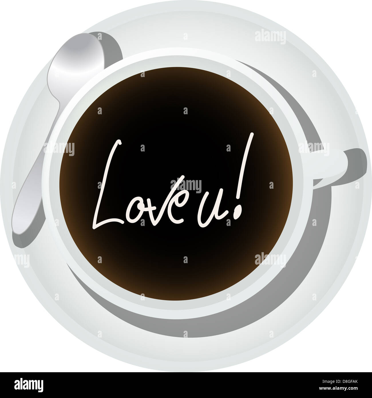 Message in a coffee cup Stock Photo - Alamy