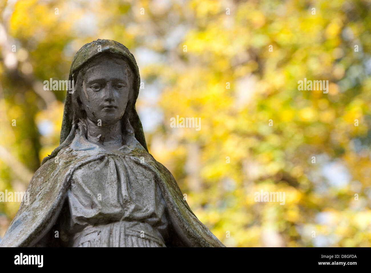 Monument Lady of Guadalupe on a cemetery Stock Photo - Alamy