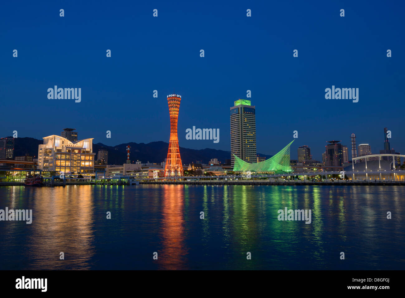 Port of Kobe and Port Tower Stock Photo - Alamy