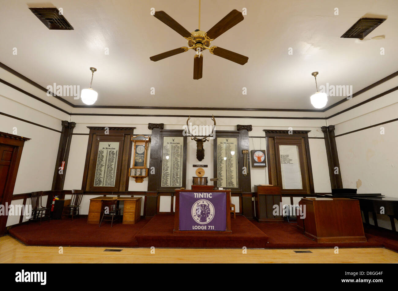 Interior of the Eureka "Tintic" BPOE Lodge in Eureka, Utah Stock Photo ...
