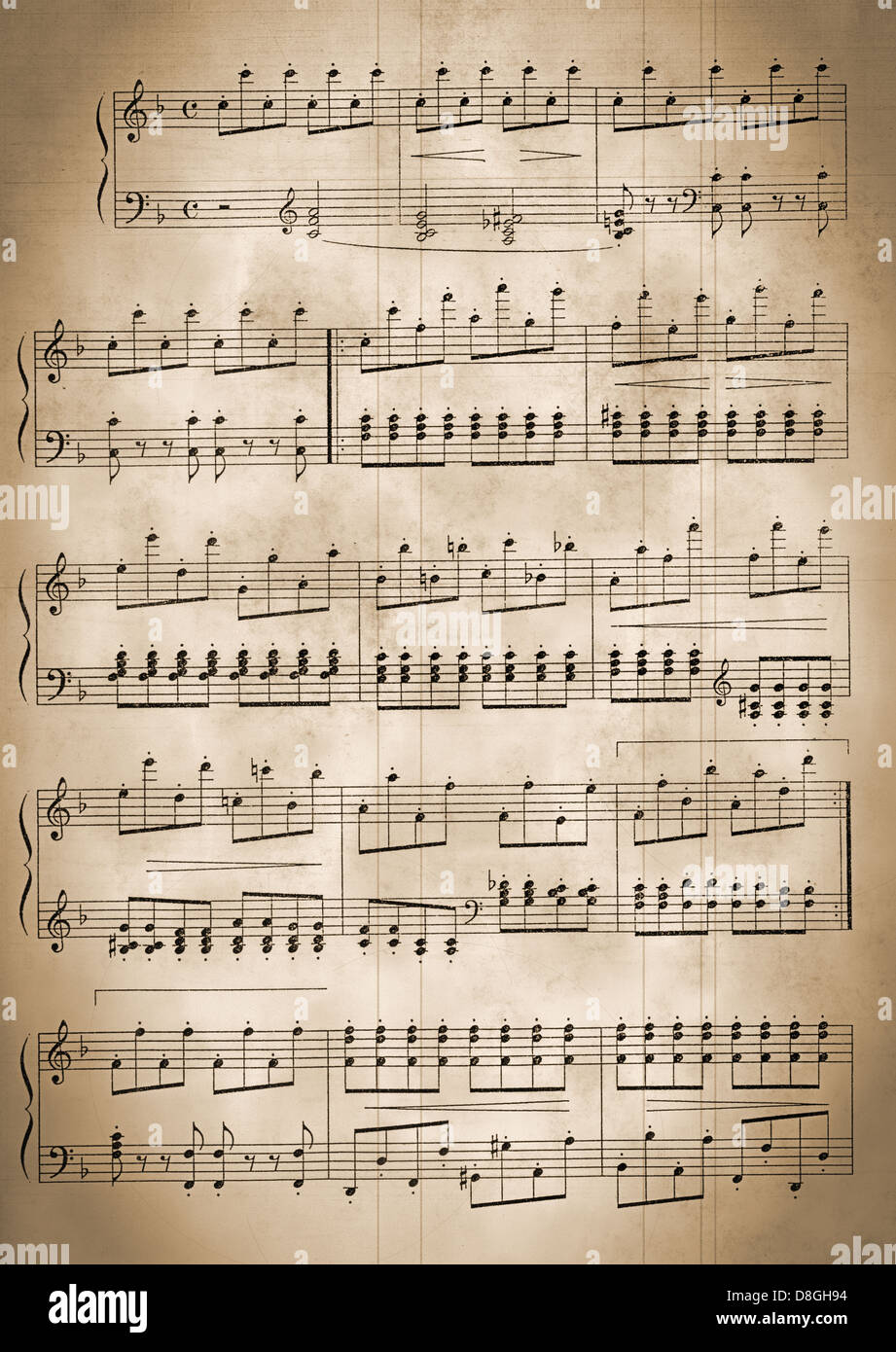 old musical notes Stock Photo - Alamy