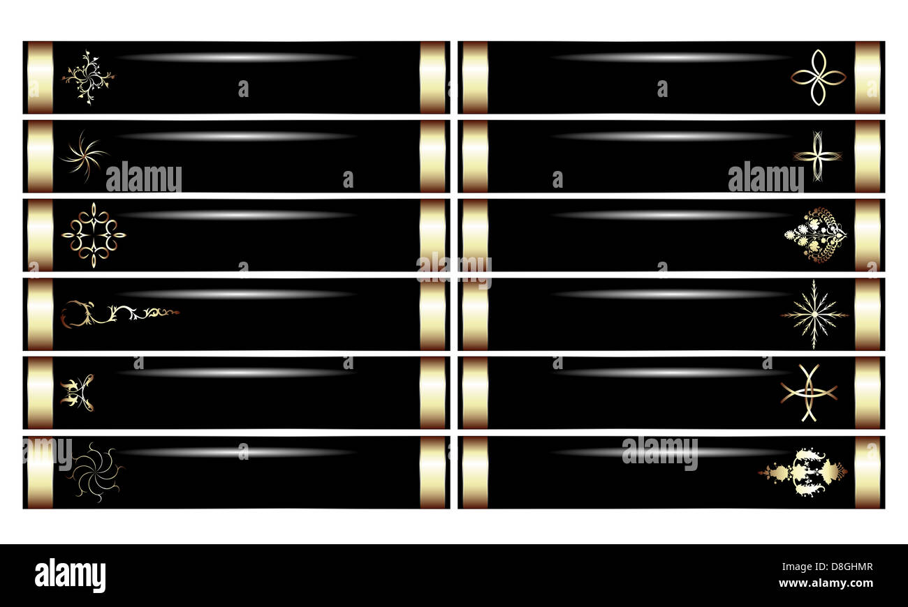 Decorative lux banners Stock Photo - Alamy