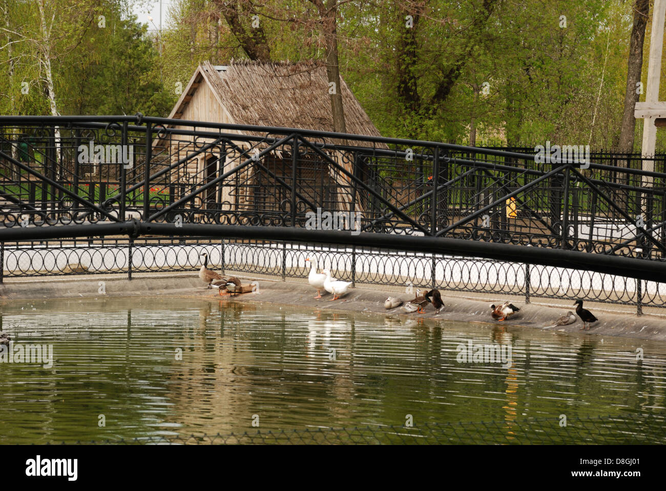 The bridge through a reservoir Stock Photo - Alamy