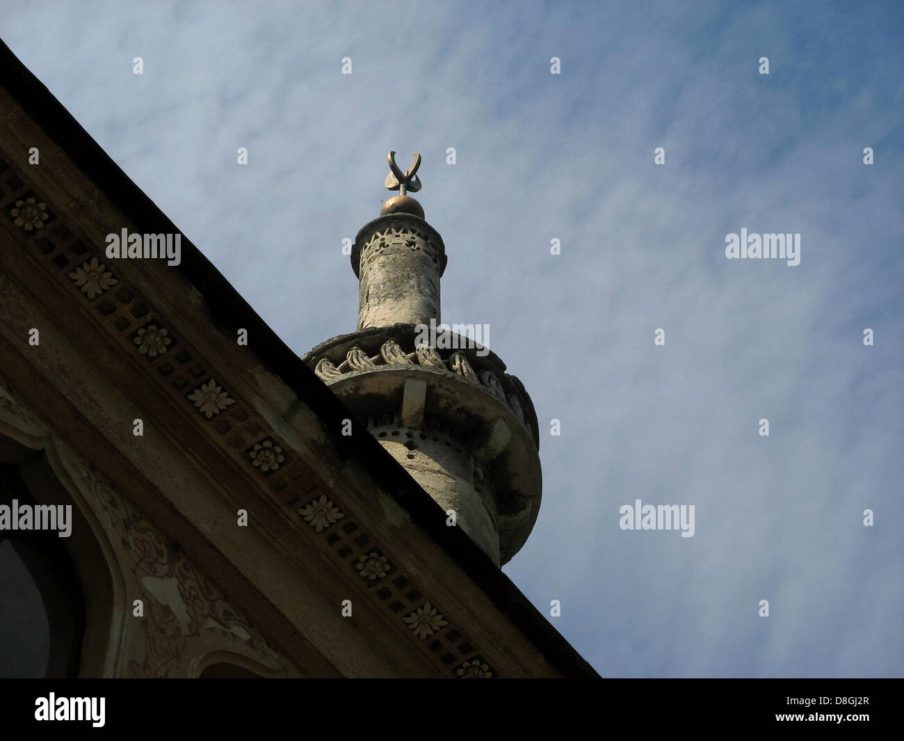 A view of an Arabic-style tower featuring traditional architectural ...