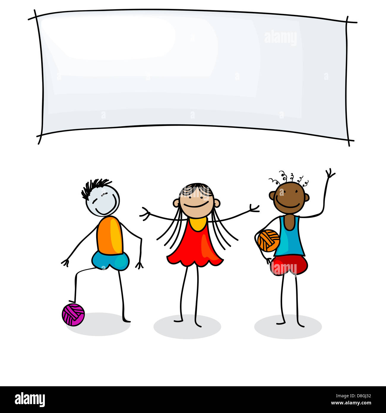 Hand drawn children Stock Photo - Alamy