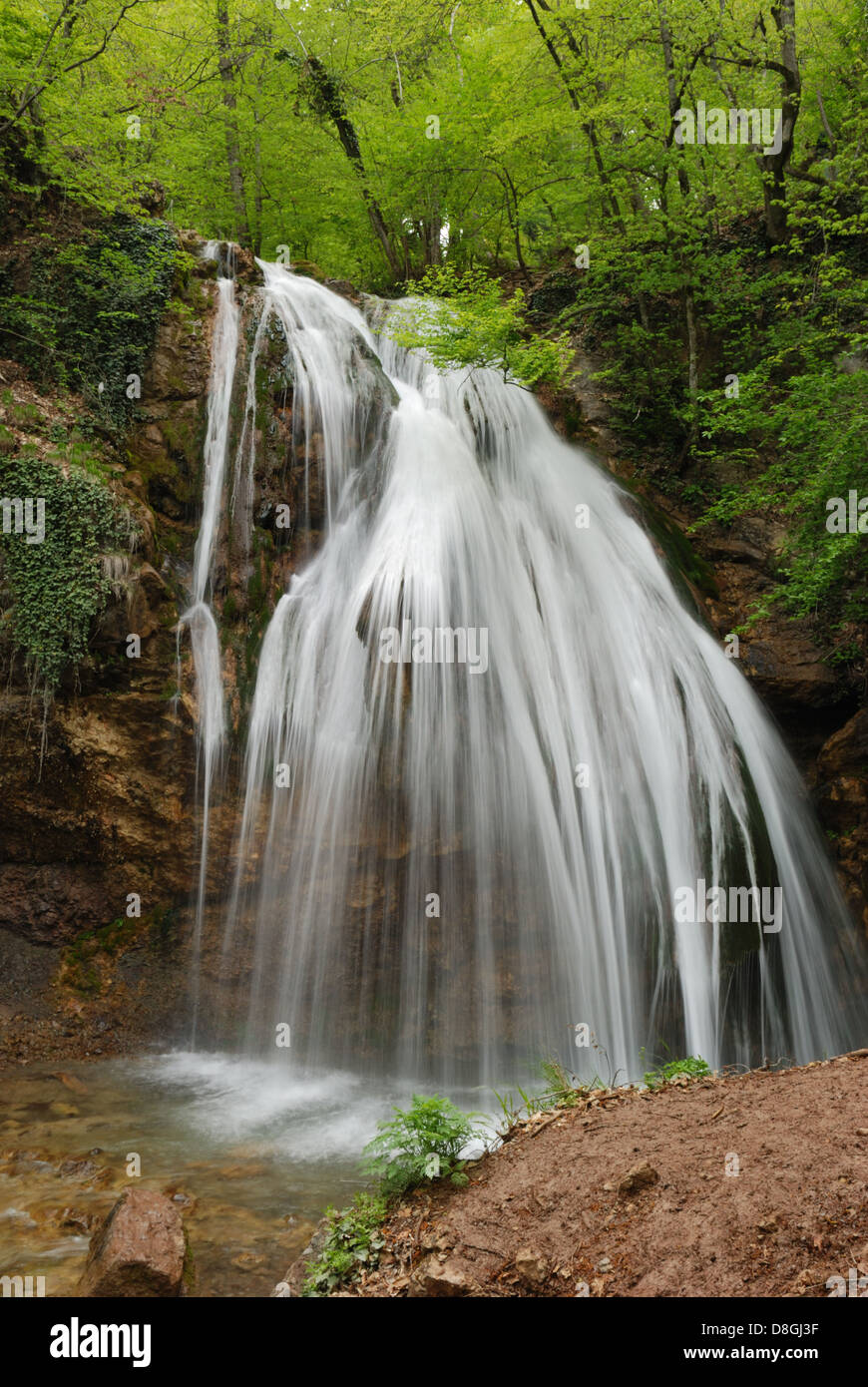 picturesque stream of falling water Stock Photo - Alamy