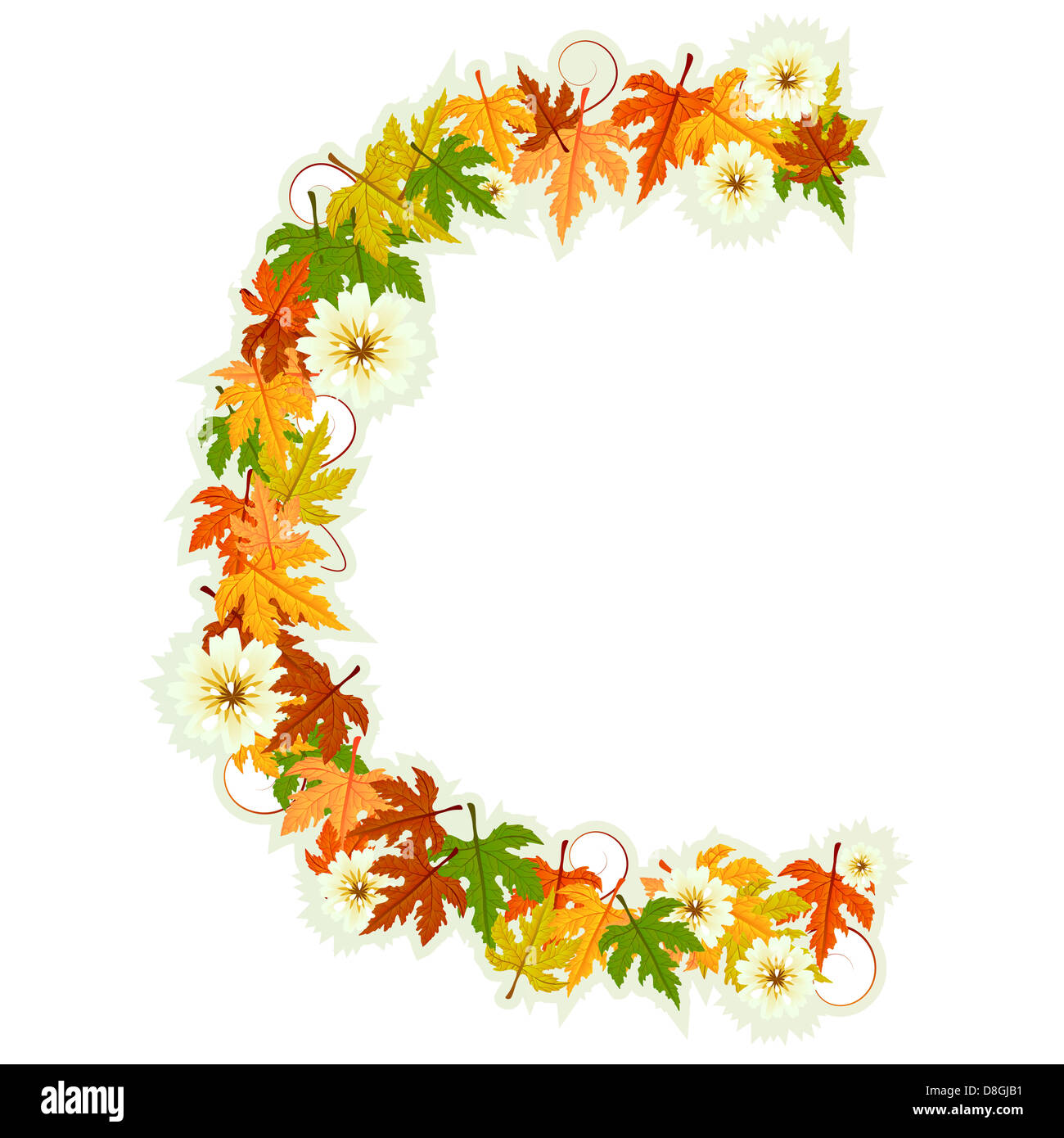 Pattern floral letter C Stock Photo - Alamy