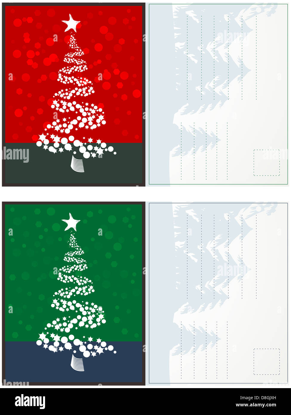 Christmas postcards set Stock Photo - Alamy