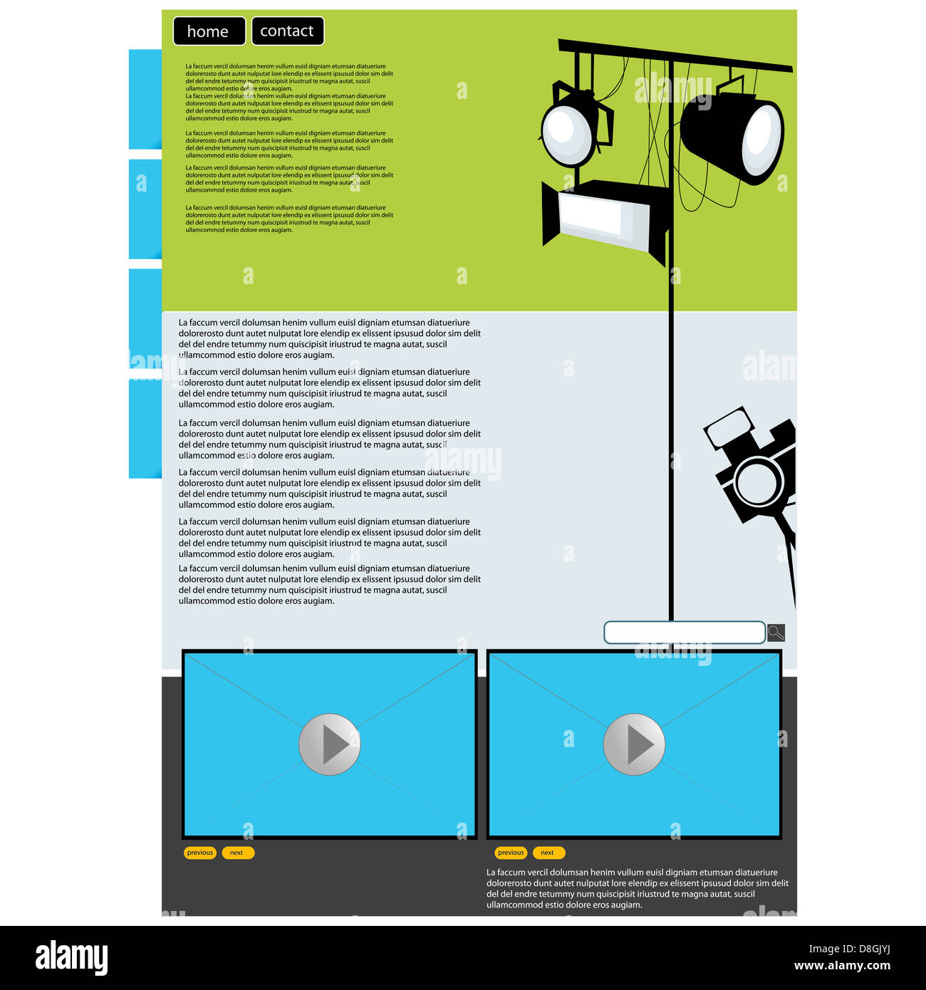 Visual art web page layout Stock Photo - Alamy