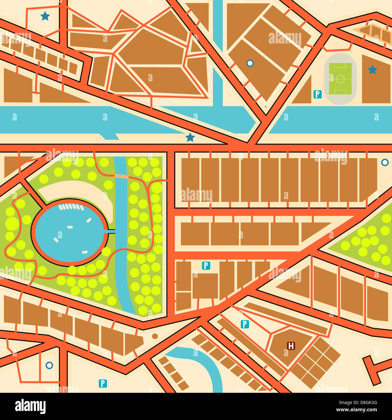Seamless city map Stock Photo - Alamy