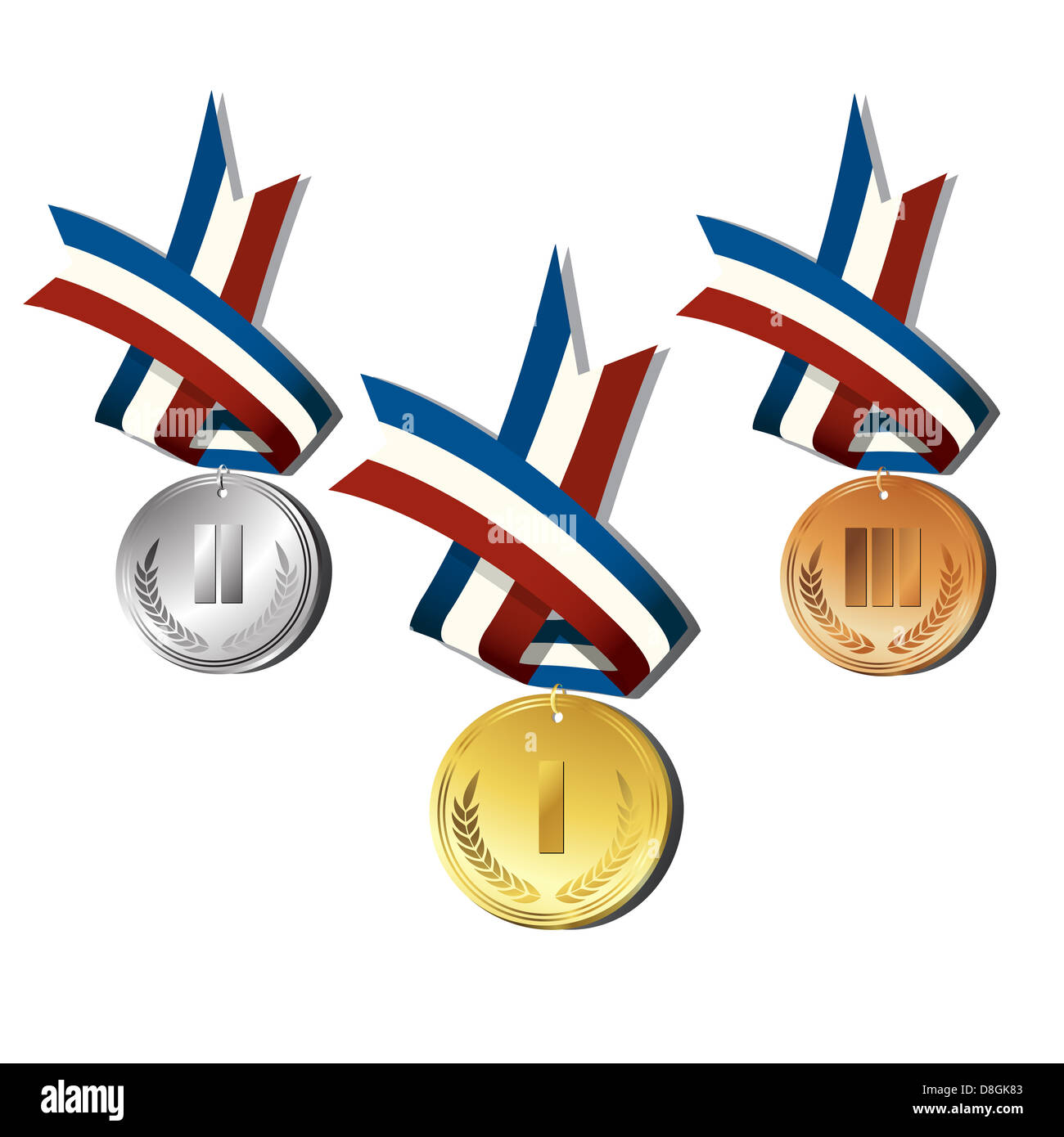 3 medals Cut Out Stock Images & Pictures - Alamy