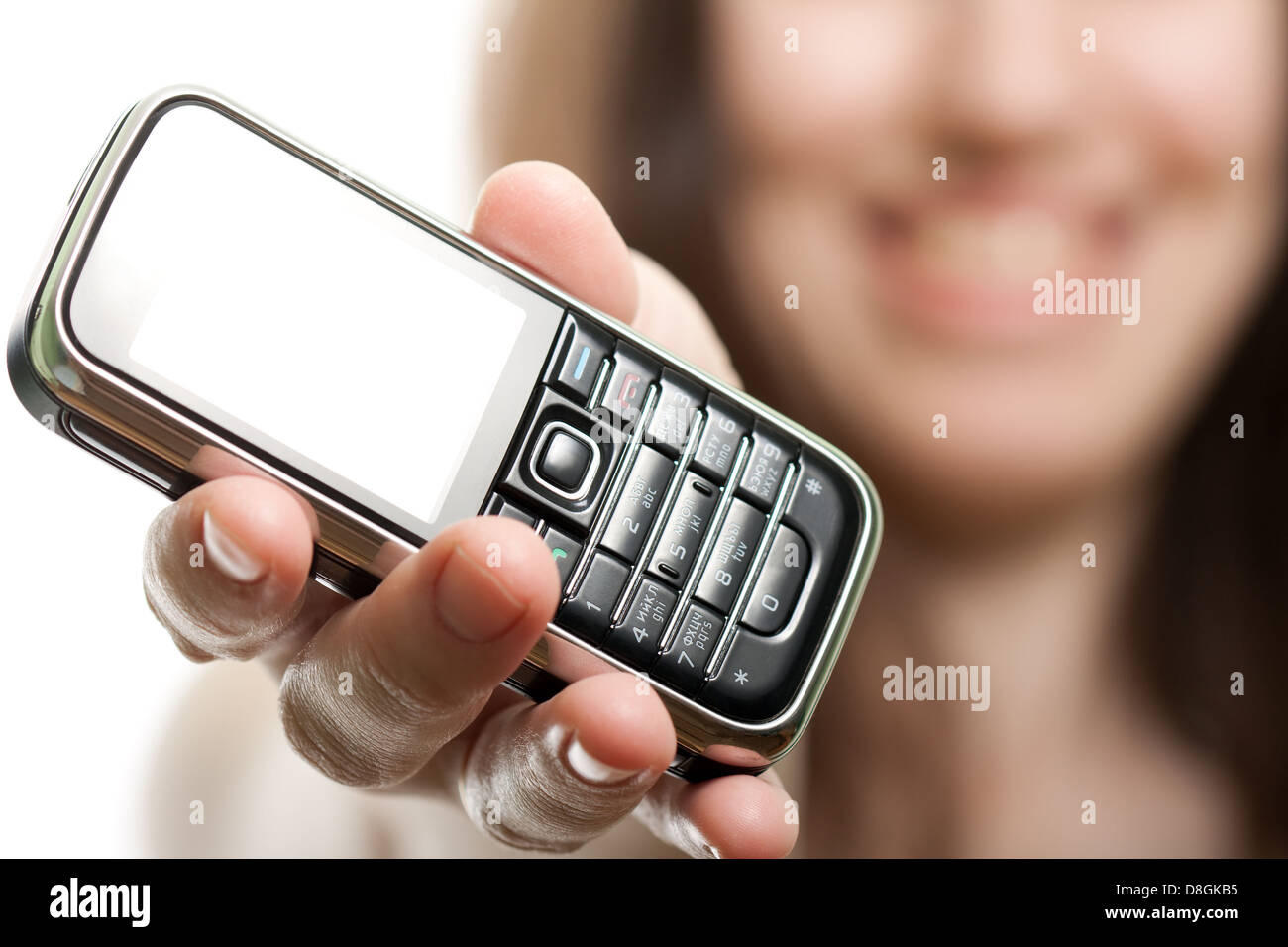 Mobile phone in women hand Stock Photo - Alamy