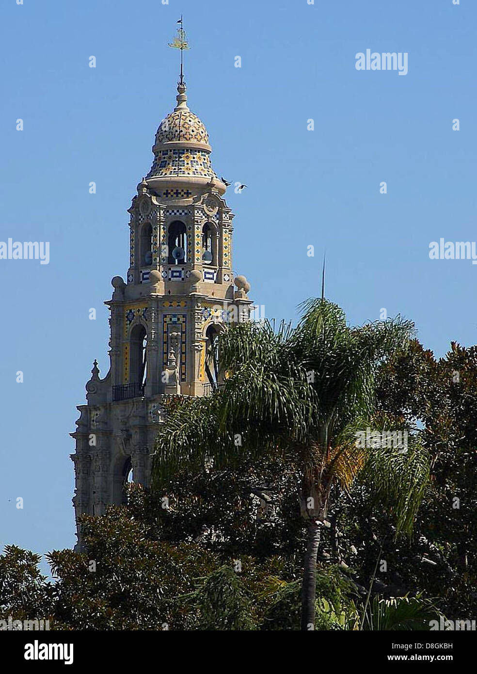 This image shows the towers of Balboa Park in San Diego, California ...