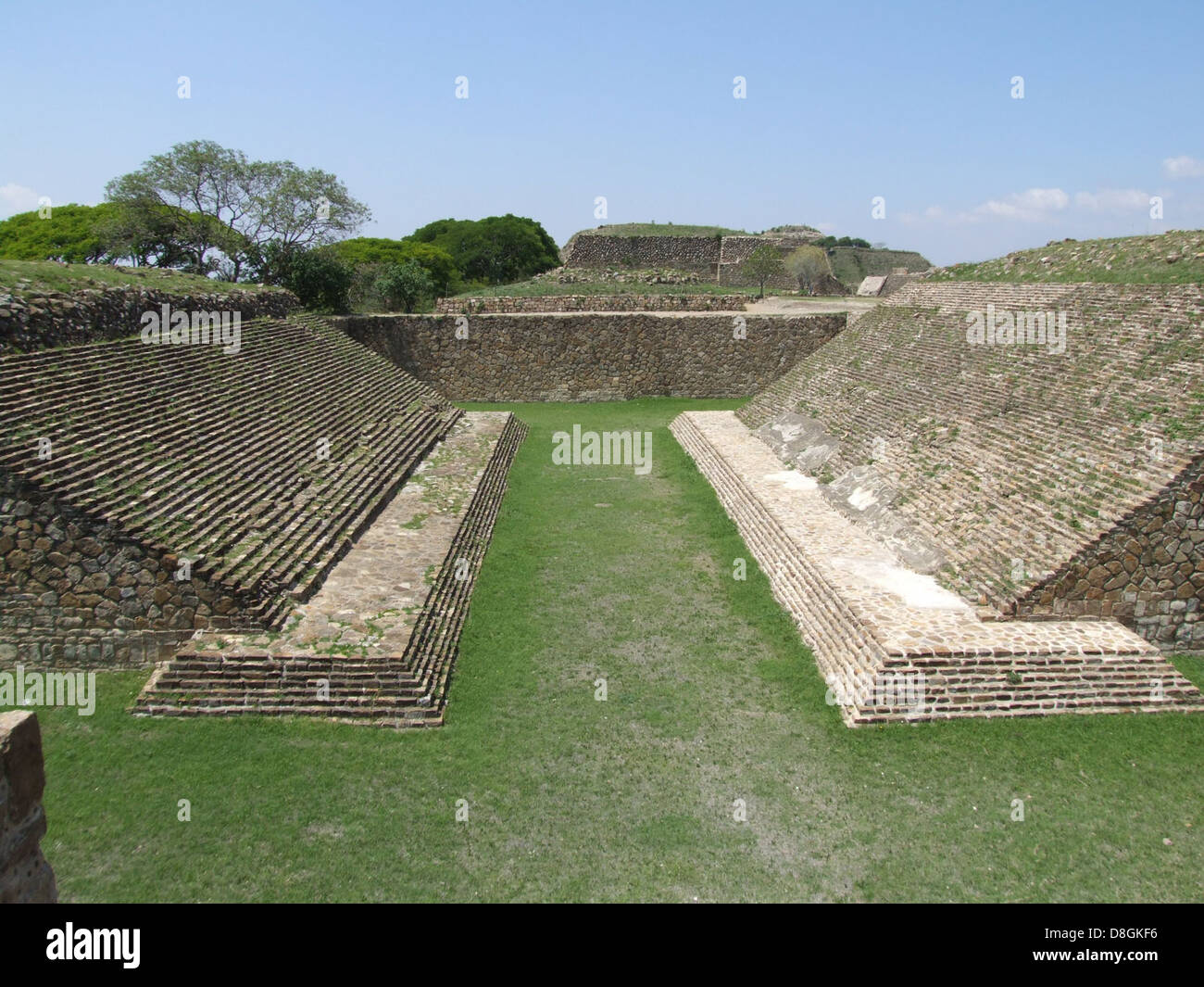 An image of the ball court at Monte Albán, an ancient Mesoamerican ...