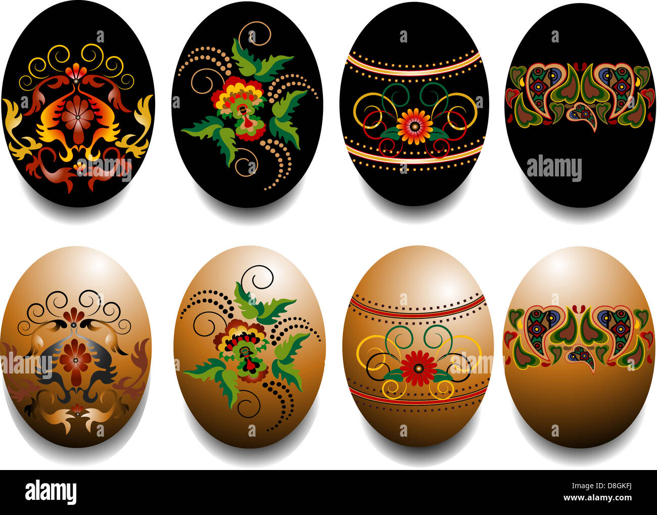 Brown red hand painted Cut Out Stock Images & Pictures - Alamy