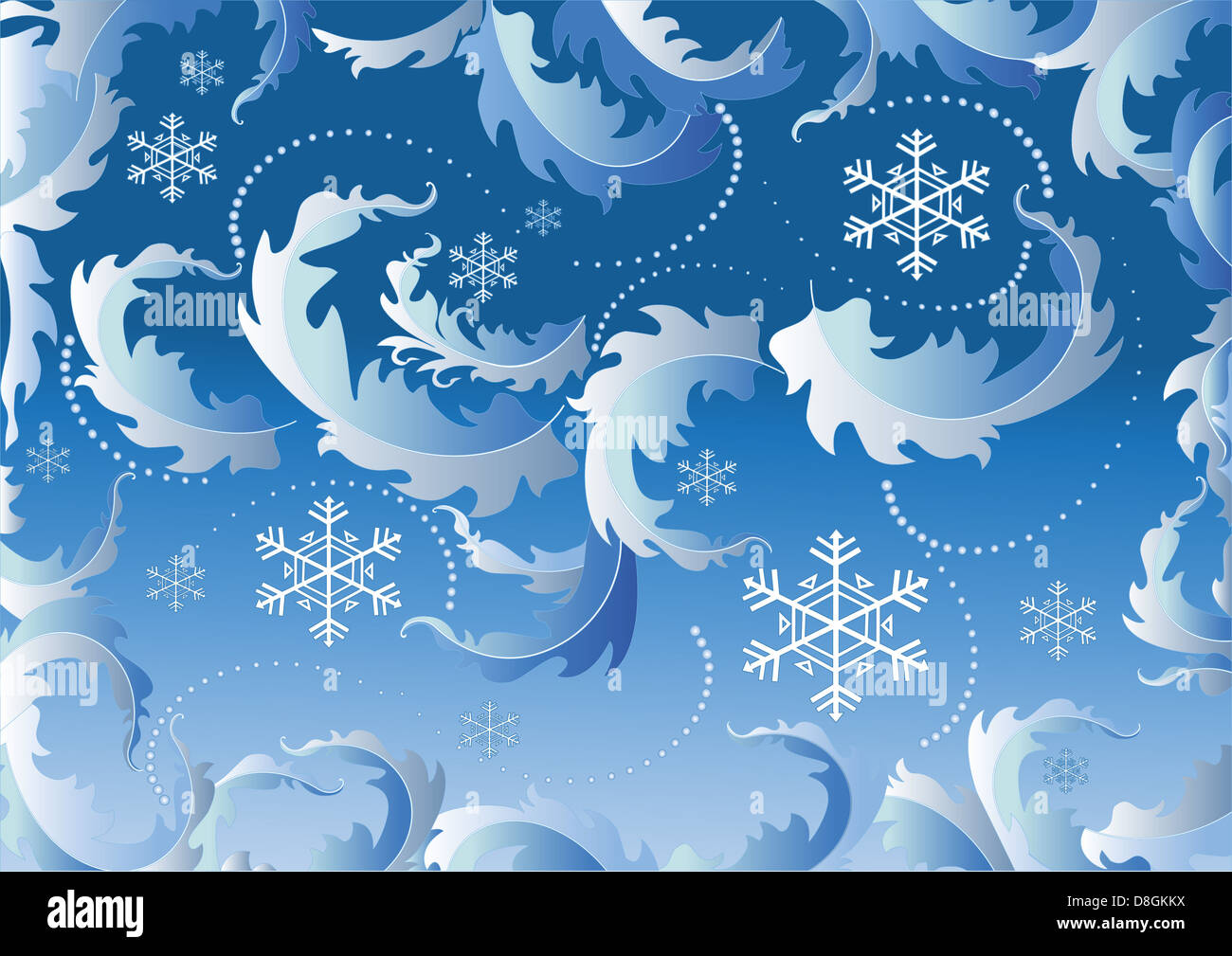 Blue background with snowflake Stock Photo - Alamy