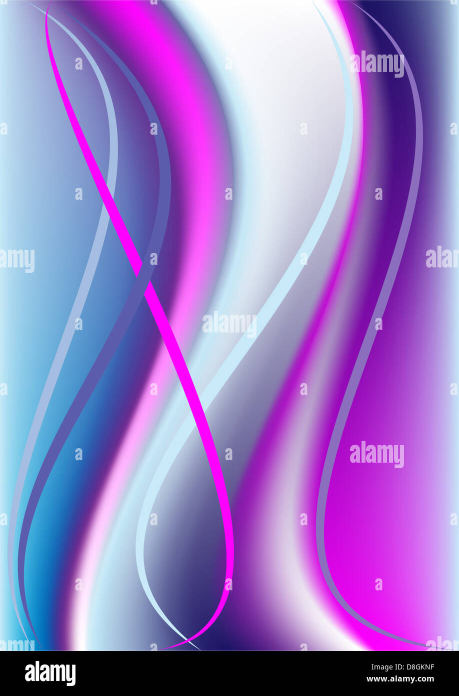 Colored wave on violet-blue background Stock Photo - Alamy