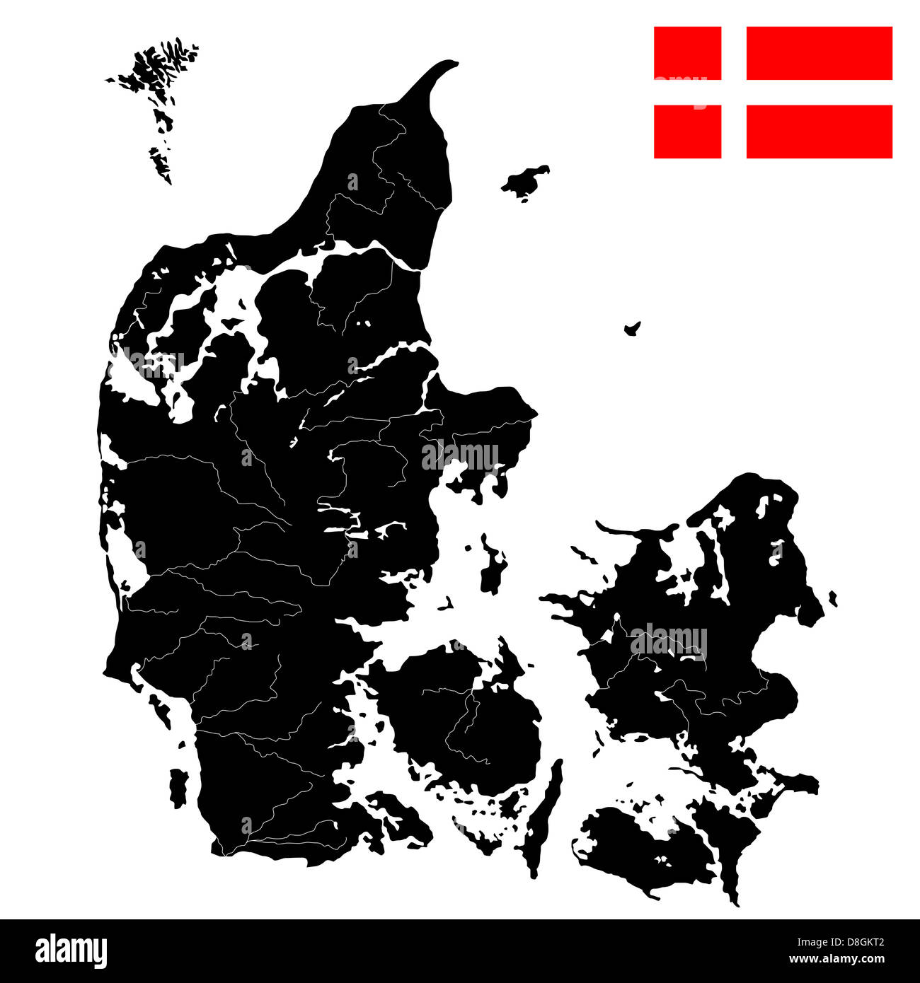 Map Of Denmark High Resolution Stock Photography and Images - Alamy