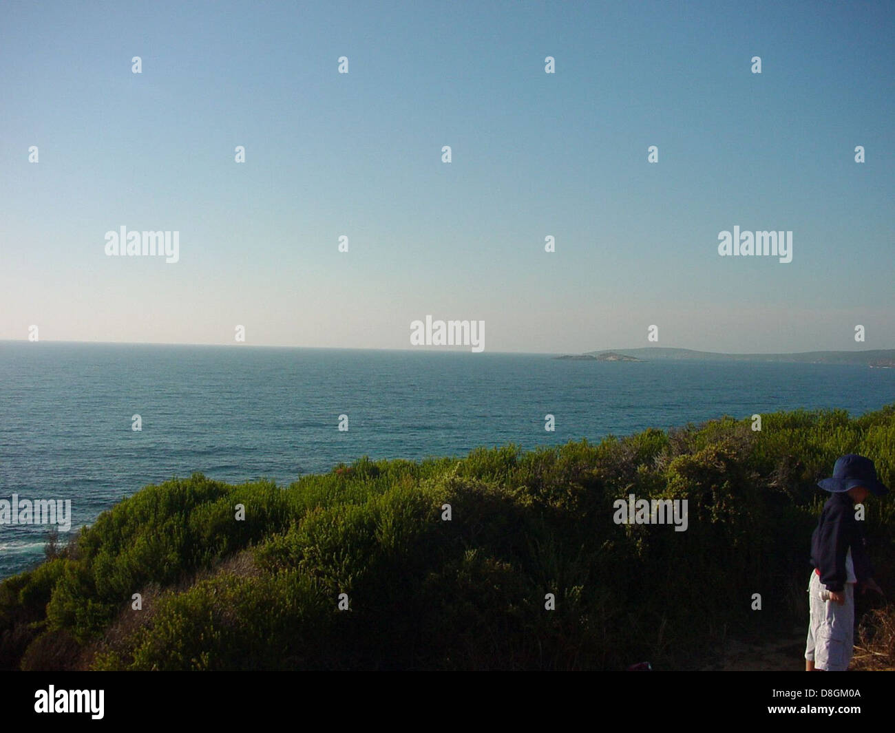 A panoramic view of a bay from a lookout point, offering a sweeping ...