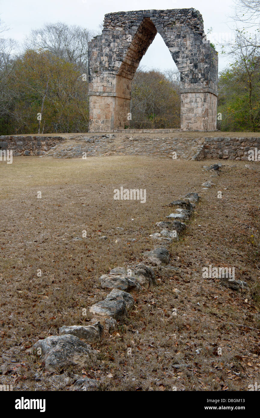 The Arch or El Arco, gateway to the Mayan ruins of Kabah, Yucatan ...