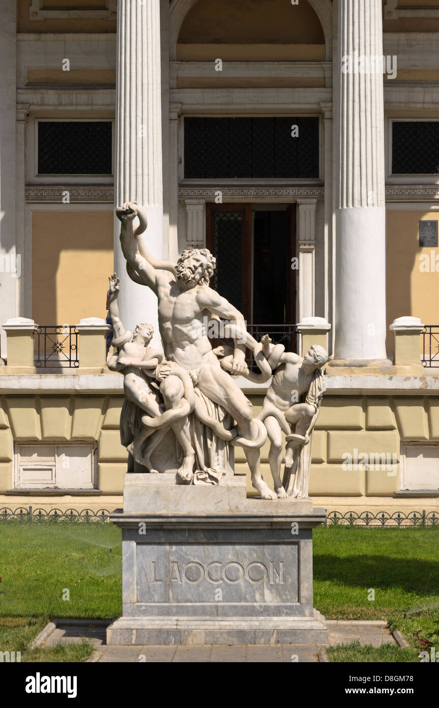 Statue in front of Odessa's archeology museum, Ukraine Stock Photo - Alamy