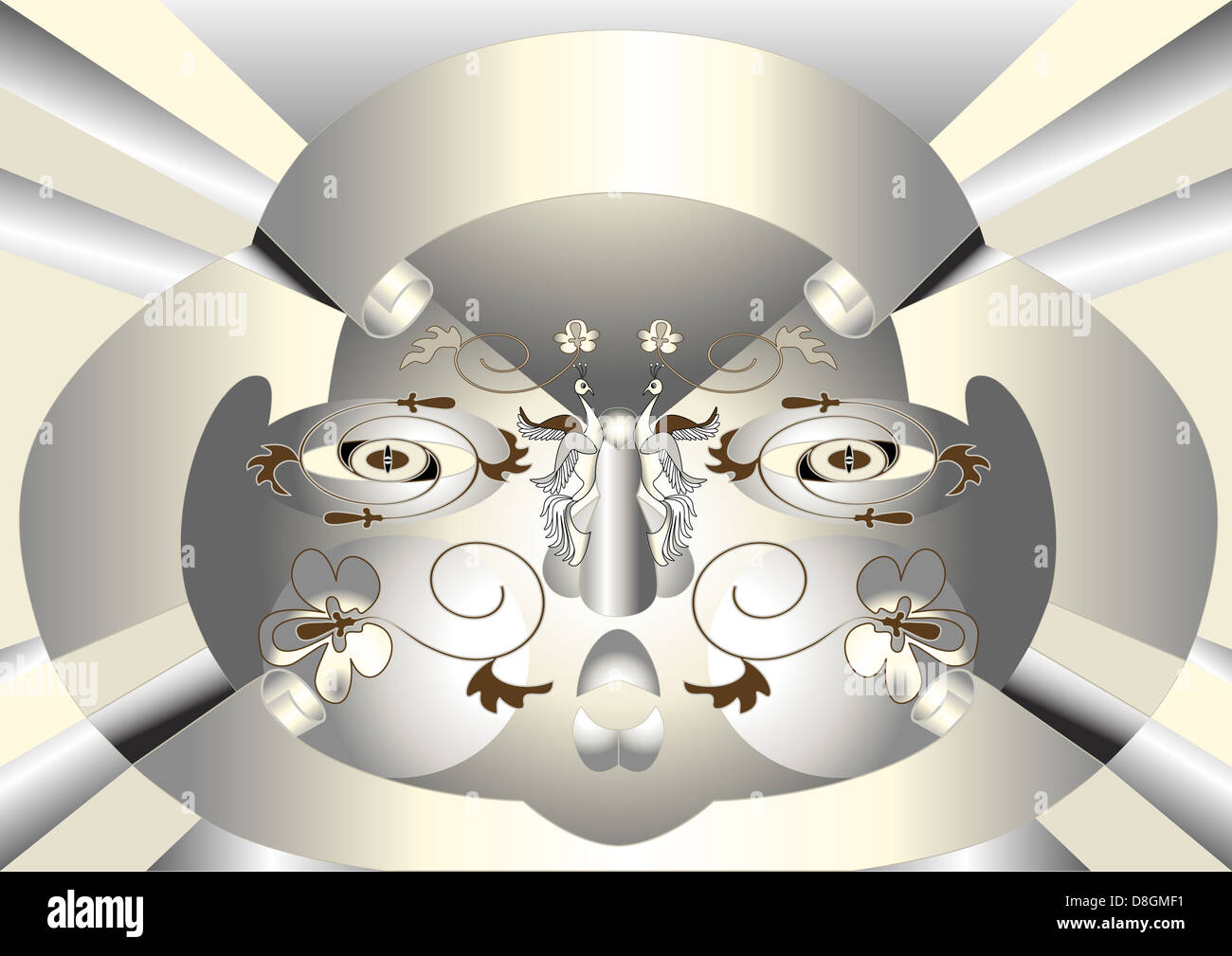 Abstract Mask -banner composition Stock Photo - Alamy