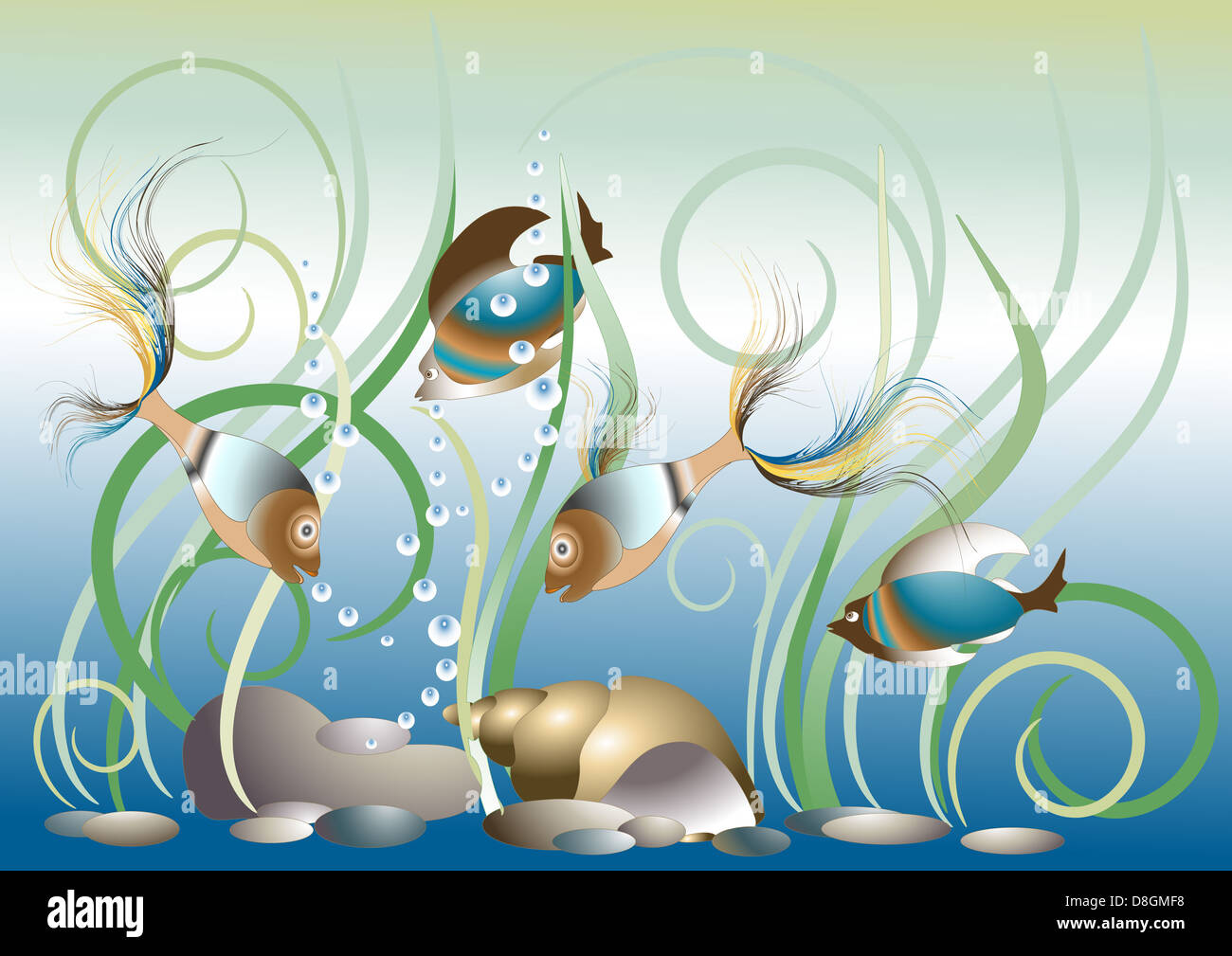 Aguarium exotic fish. Pattern Stock Photo - Alamy