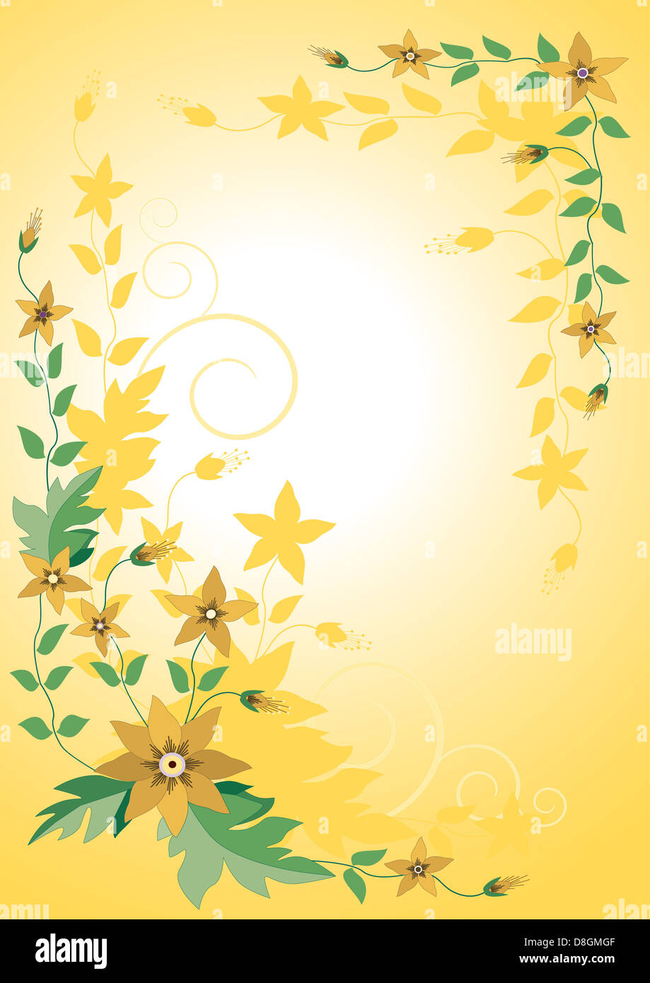 Corner flower frame hi-res stock photography and images - Alamy