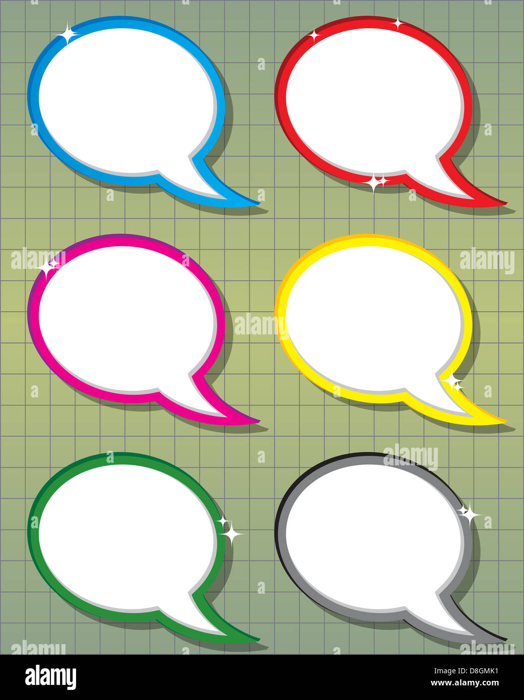 Speech bubbles collection Stock Photo - Alamy