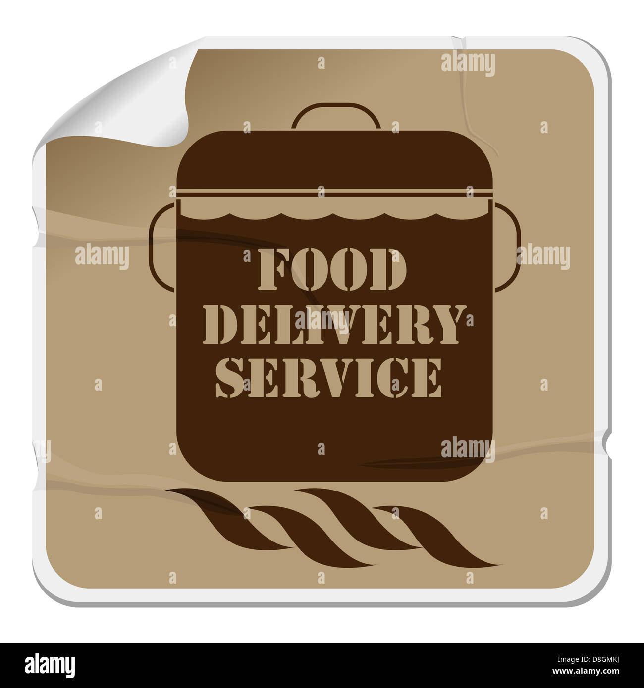 Food delivery sticker hi-res stock photography and images - Alamy