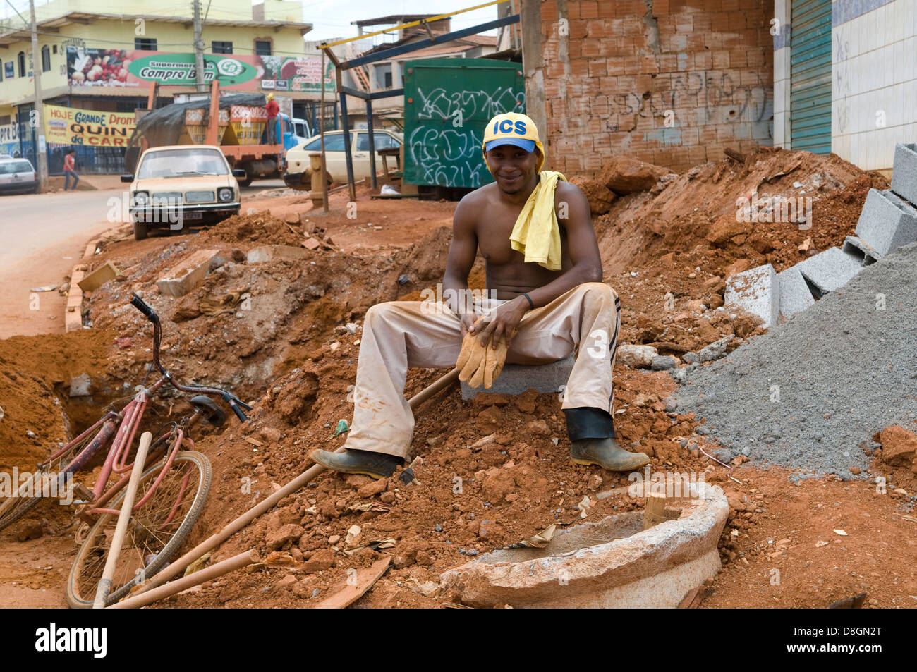 A construction worker in a favela near Brasilia, Brazil Stock Photo - Alamy