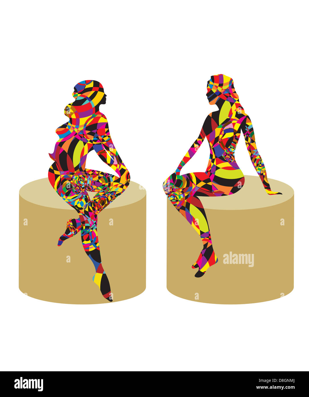 Two women taking Cut Out Stock Images & Pictures - Alamy