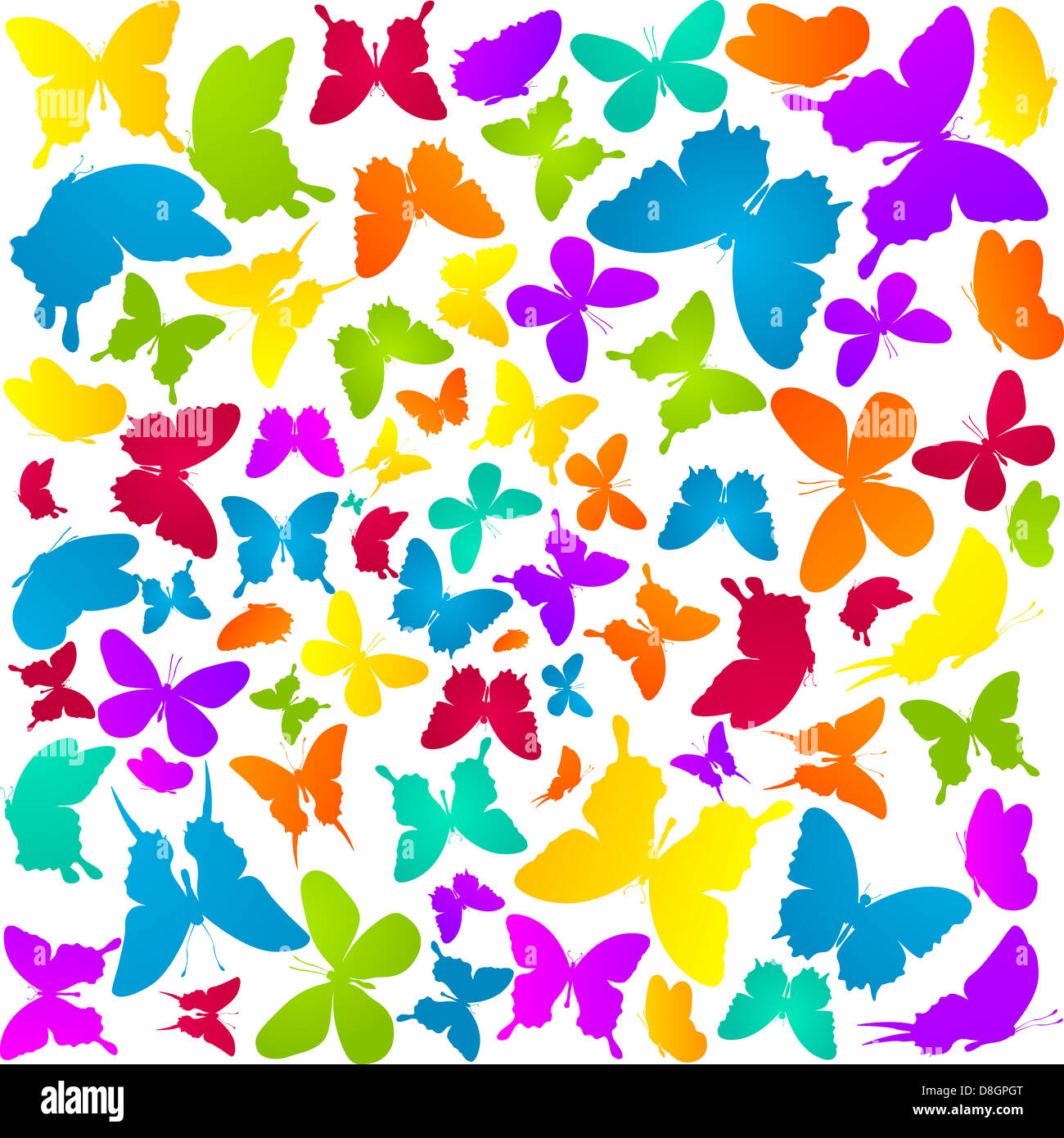 Butterflies in colors Stock Photo - Alamy