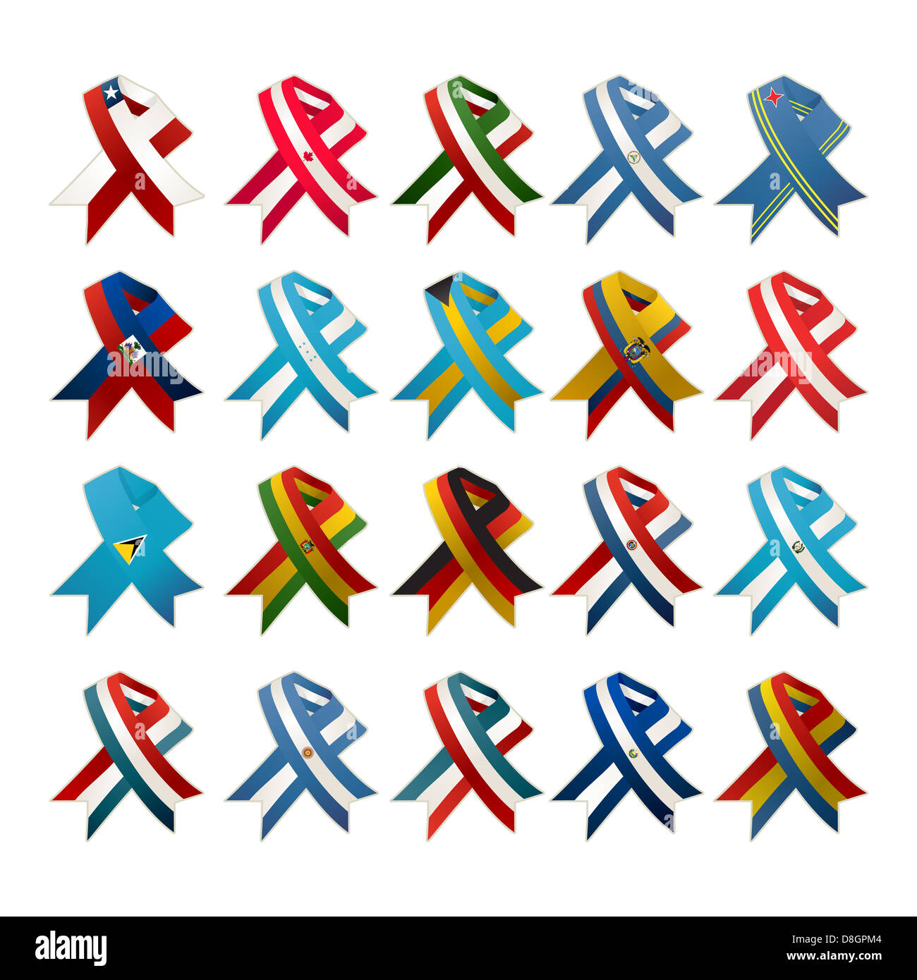 Country flag ribbons Stock Photo - Alamy