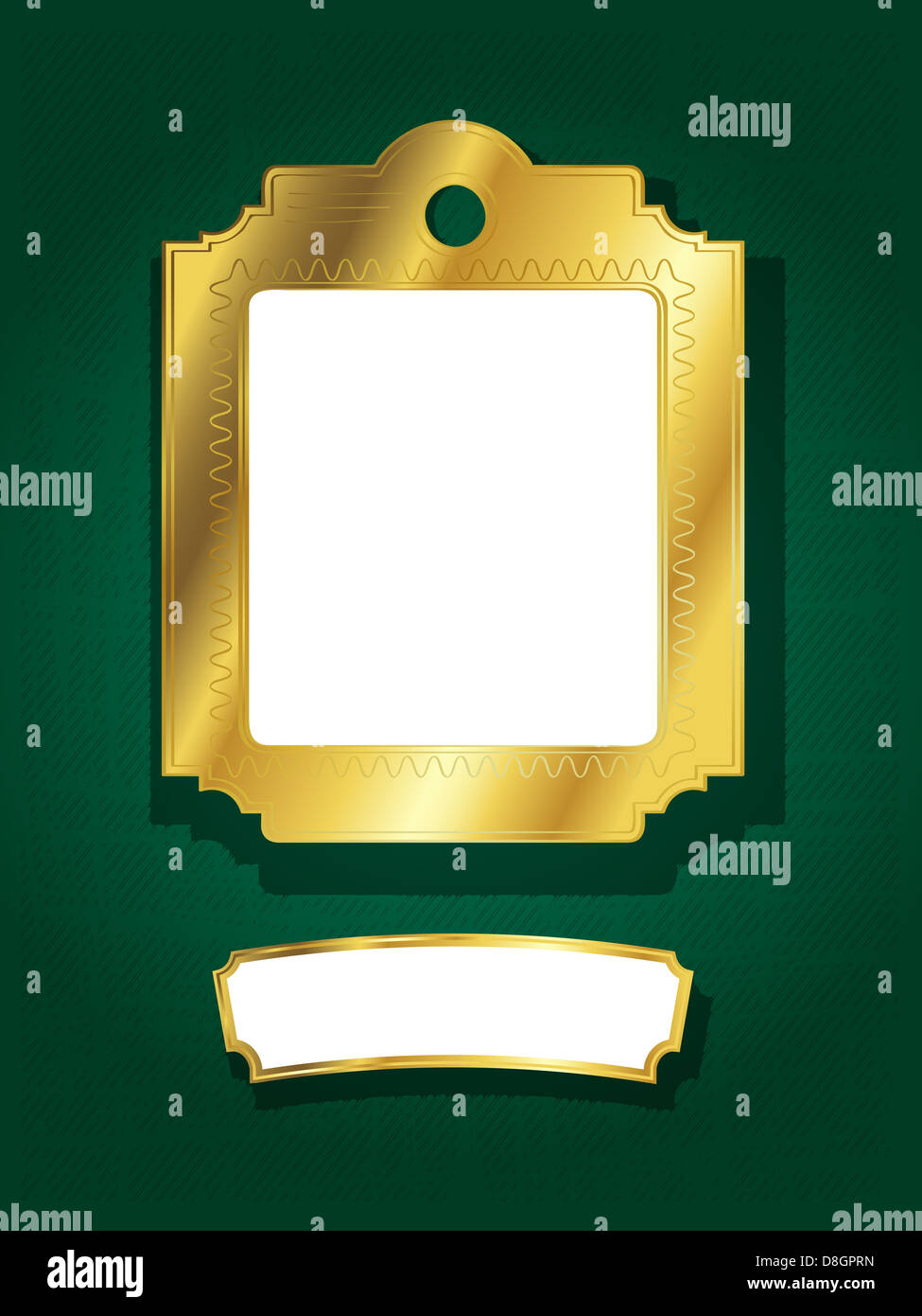 Golden frame and banner Stock Photo - Alamy