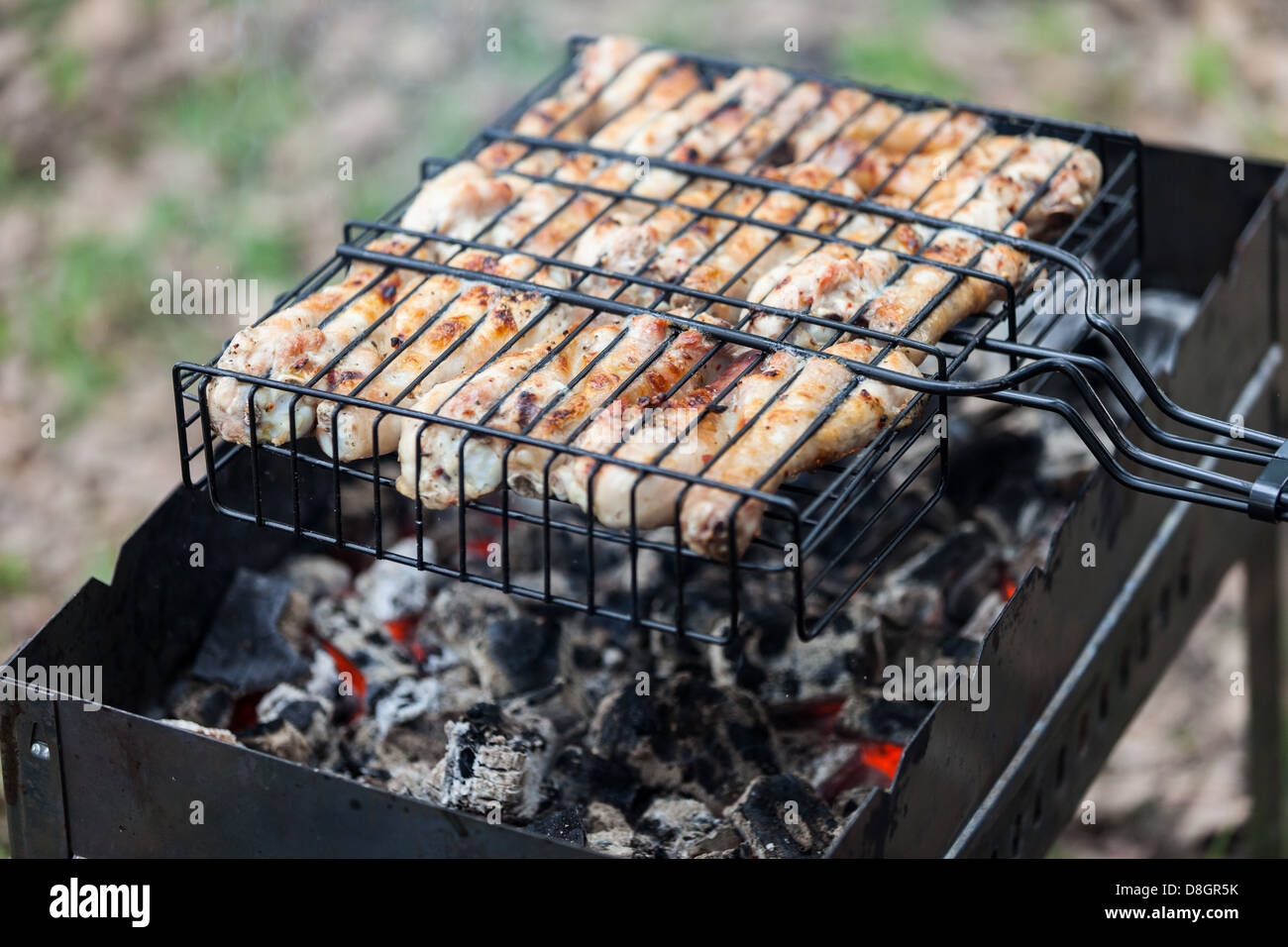 Meat kebab food grilled on barbecue Stock Photo - Alamy