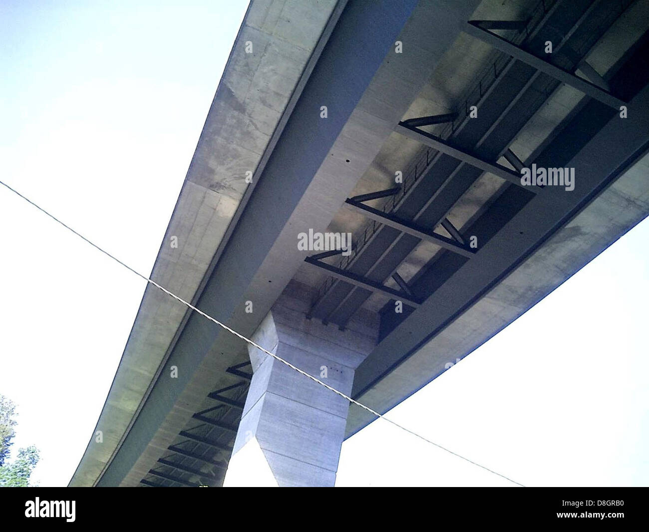Building under bridge Stock Photo - Alamy
