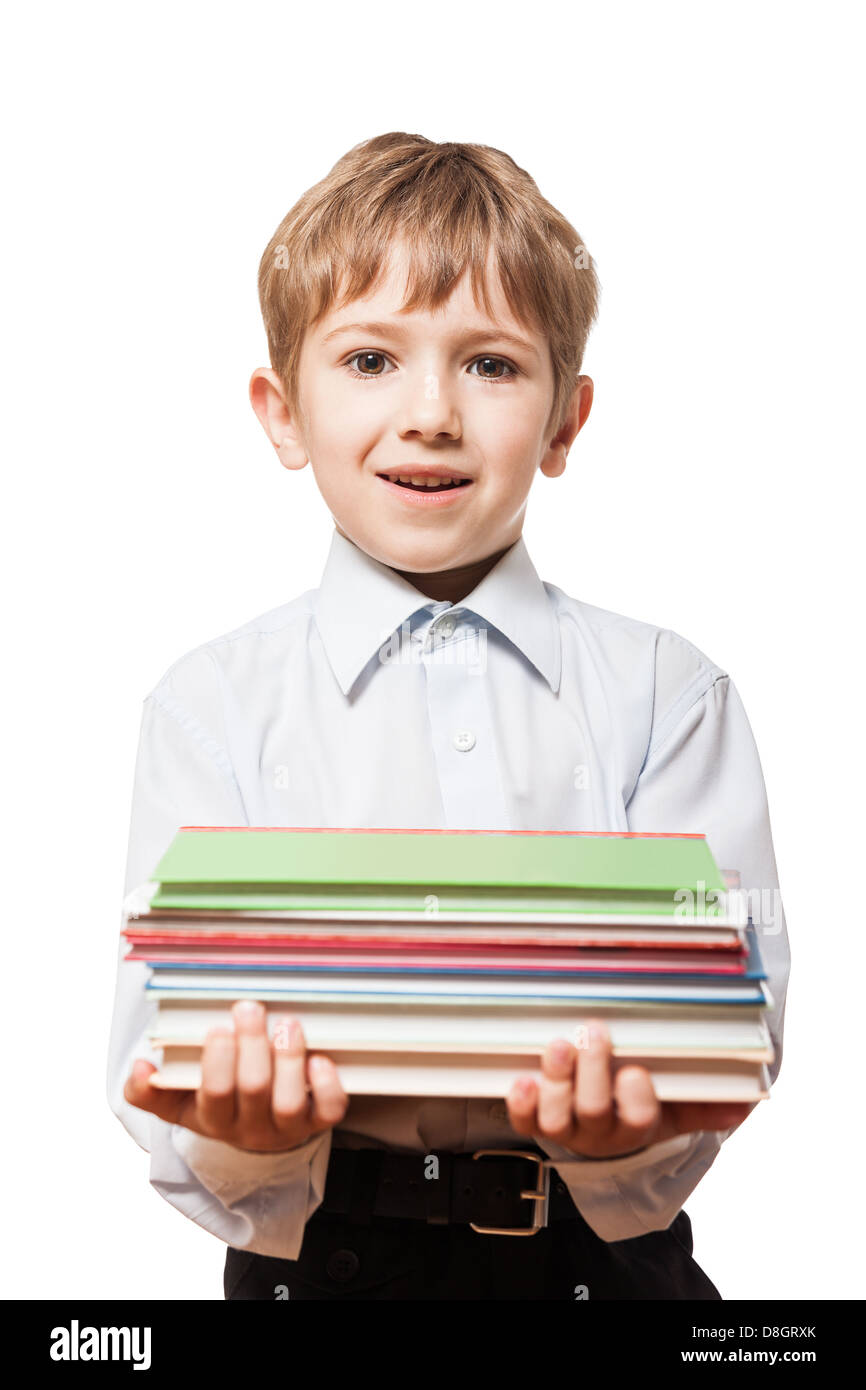 Child holding books Stock Photo - Alamy