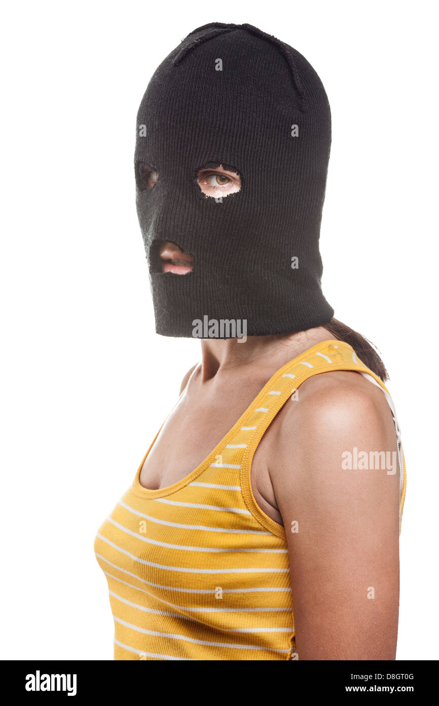 Woman in balaclava Stock Photo - Alamy