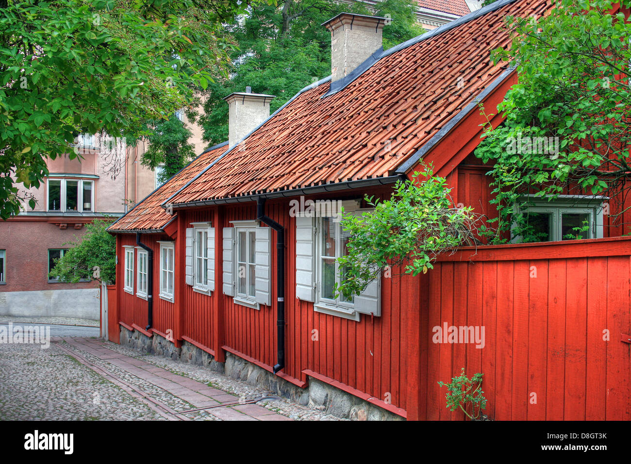 typical houses in sweden Stock Photo - Alamy