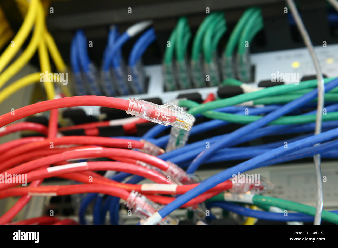 Close up red rj45 switch hi-res stock photography and images - Alamy