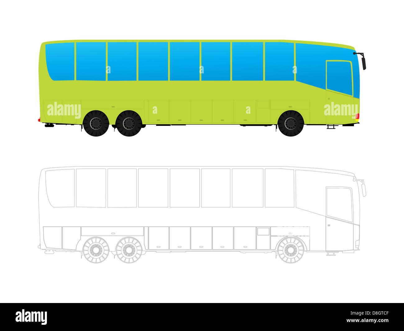Tour bus Cut Out Stock Images & Pictures - Alamy