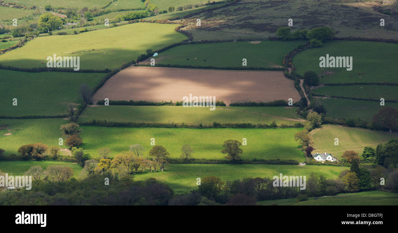 Widecombe in the Moor. Widecombe Valley. Dartmoor National Park, Devon ...